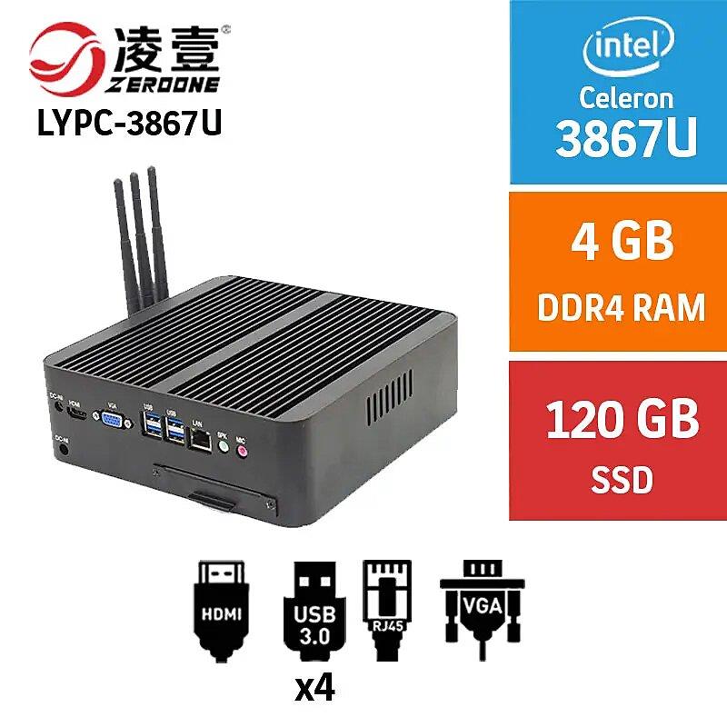 Zerone Lypc-3867U 4Gb 120Ssd Endüstriyel Mini Itx Pc